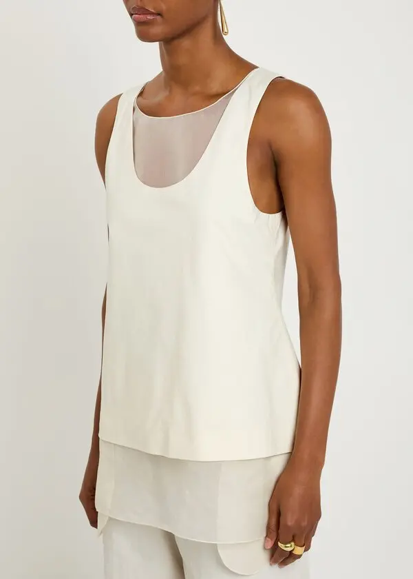 VORANIDA Kaia Layered Cotton-poplin Top
