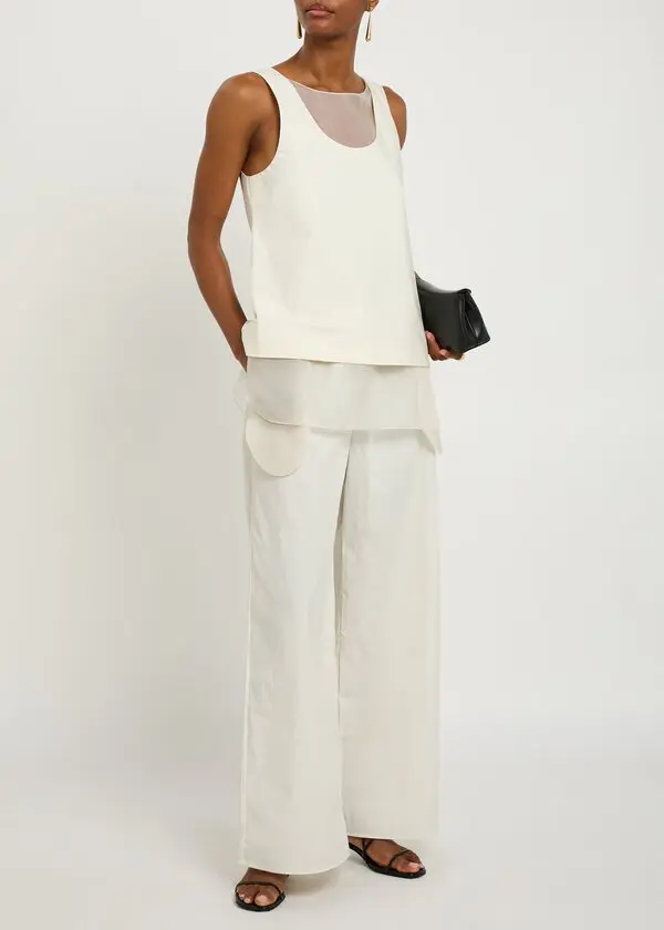 VORANIDA Kaia Layered Cotton-poplin Top