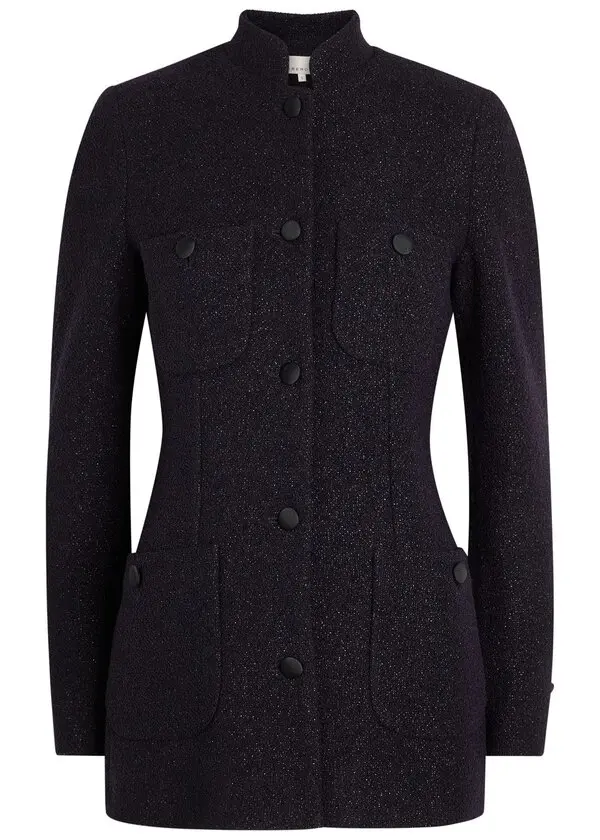 LIBEROWE Metallic Tweed Jacket - Navy