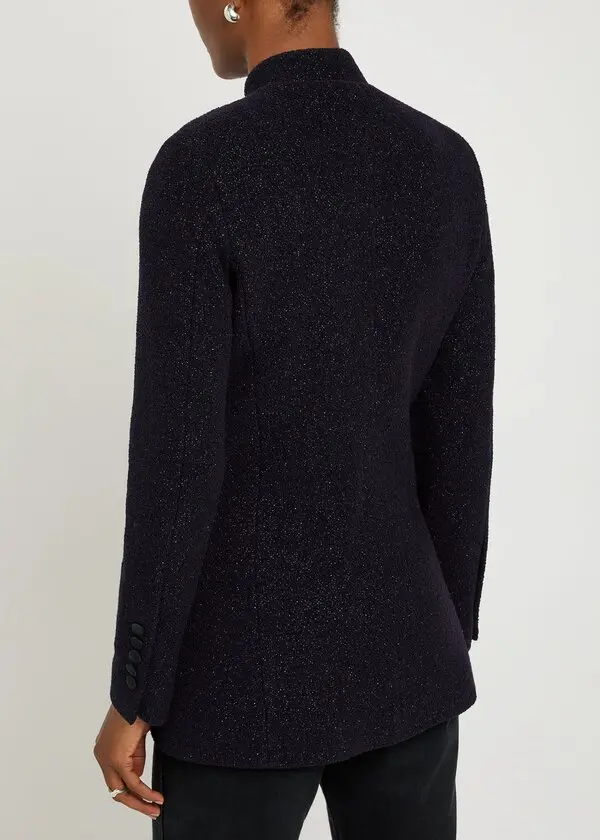 LIBEROWE Metallic Tweed Jacket - Navy