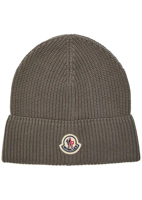 Moncler Cotton Beanie - Grey