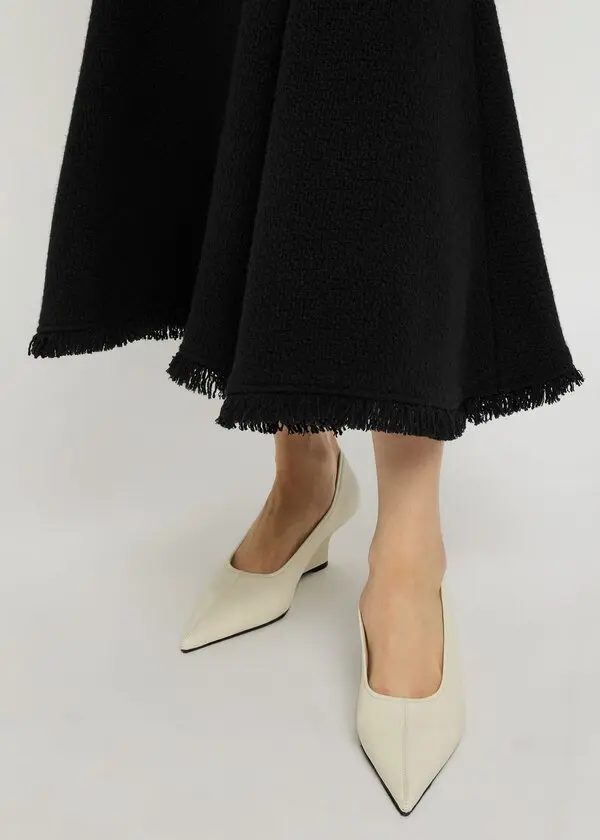 Gabriela Hearst Wool And Cashmere-blend Midi Skirt - Black