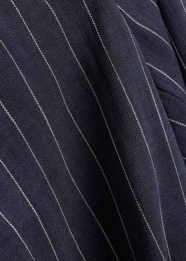 Simkhai Tavar Pinstripe Straight-leg Canvas Trousers - Navy