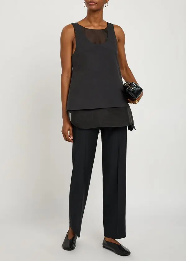 VORANIDA Kaia Layered Cotton-poplin Top