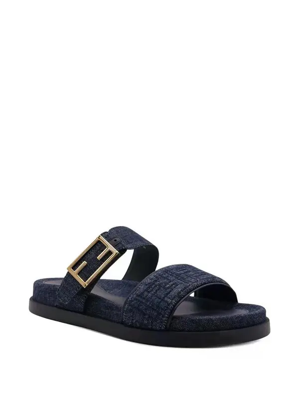 Fendi Buckle-strap Sandals - Blue