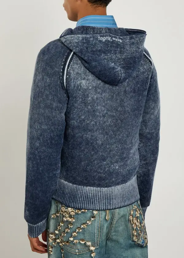Acne Studios Washed Hooded Wool-blend Jumper