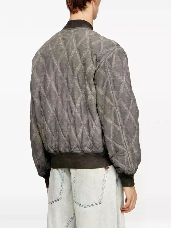 DIESEL® J-type Treat Bomber Jacket With Argyle Quilting