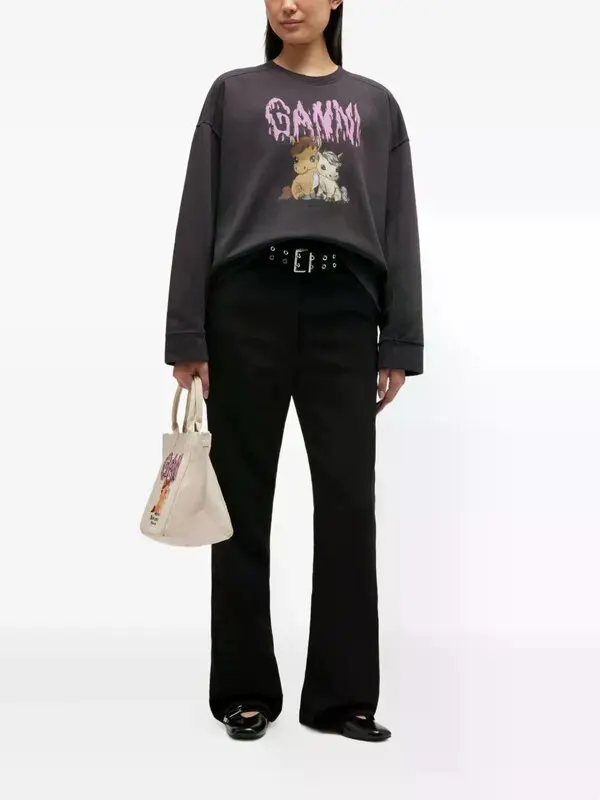 GANNI Graphic-print Sweatshirt