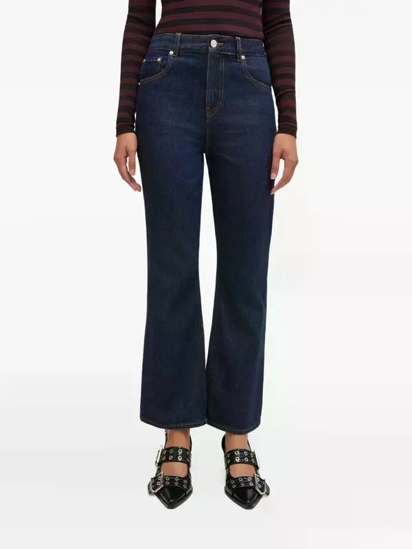 GANNI Betzy Cropped Flared Jeans