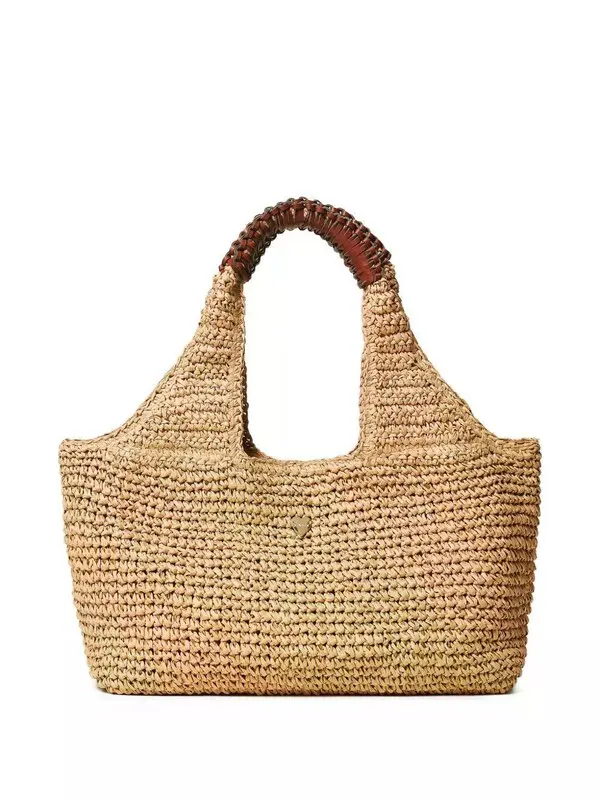 TWINSET Woven-effect Logo-plaque Shoulder Bag