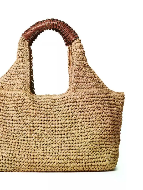 TWINSET Woven-effect Logo-plaque Shoulder Bag