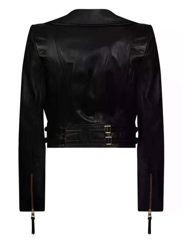 Elisabetta Franchi Leather Zip-detail Jacket