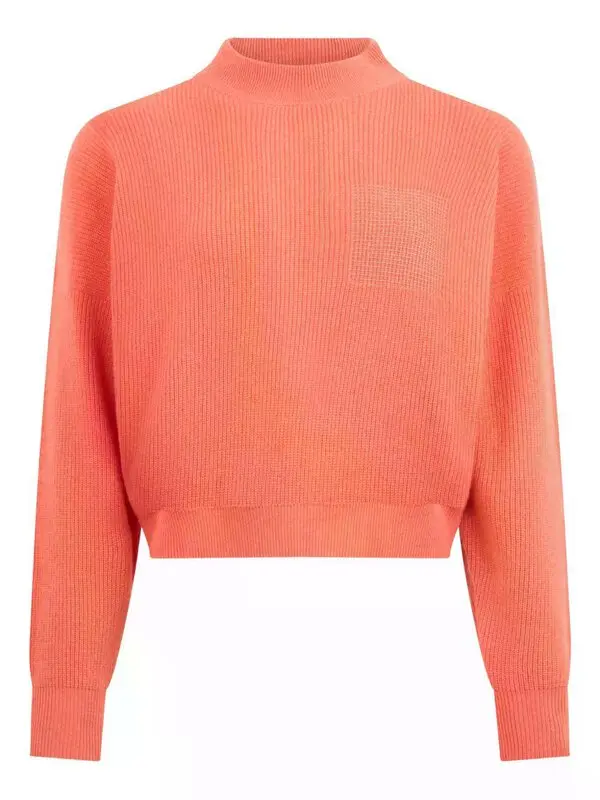 Peserico Cropped Mock Neck Sweater