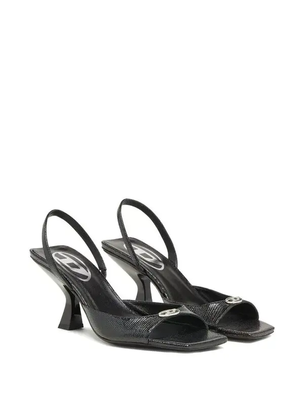 DIESEL® D-amber Lizard Effect Slingback Sandals
