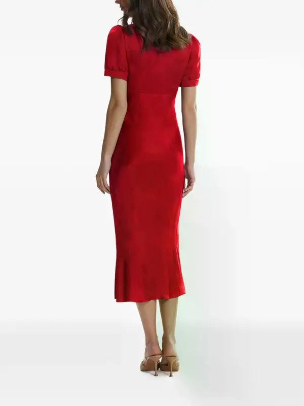 FRAMBOISE Sharon V-neck Midi Dress