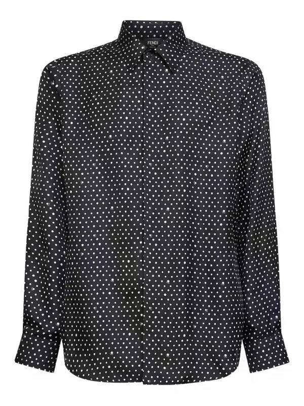 Fendi Button Dots Print Shirt