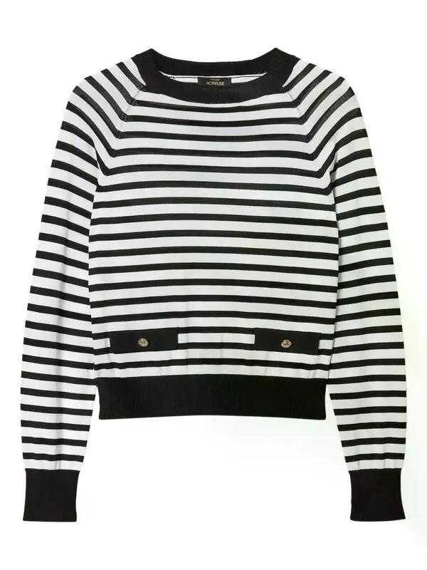 TWINSET Striped Crew-neck Sweater