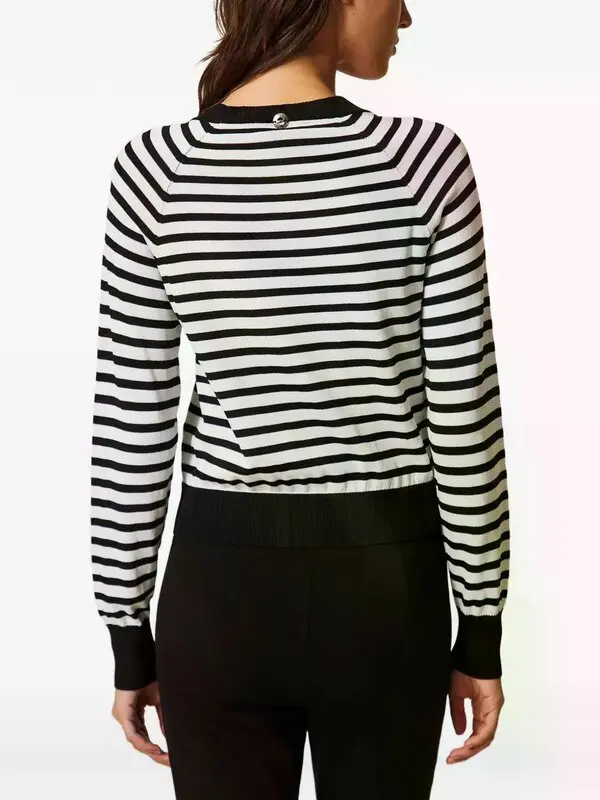 TWINSET Striped Crew-neck Sweater