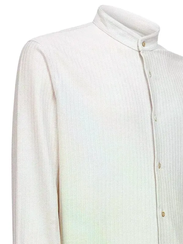 Brunello Cucinelli Mandarin Collar Long-sleeves Shirt