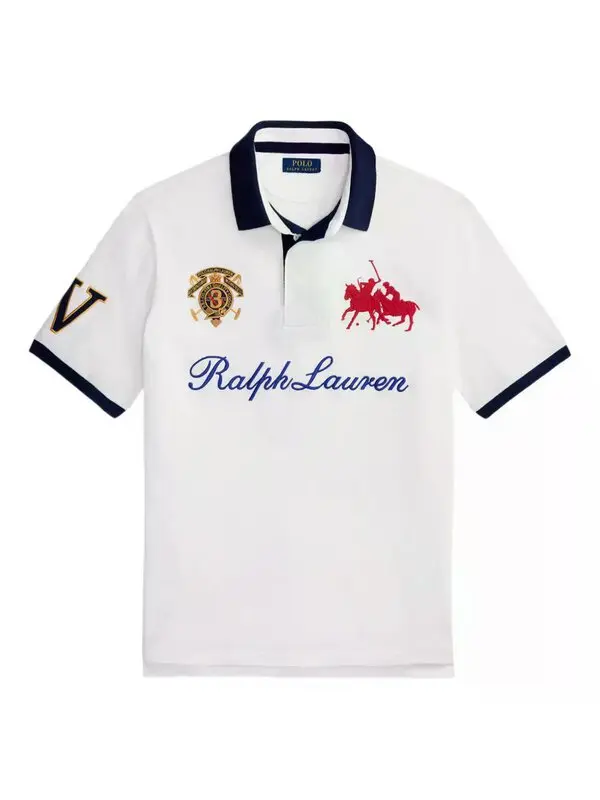 Polo Ralph Lauren Embroidered-crest Mesh Polo Shirt - White