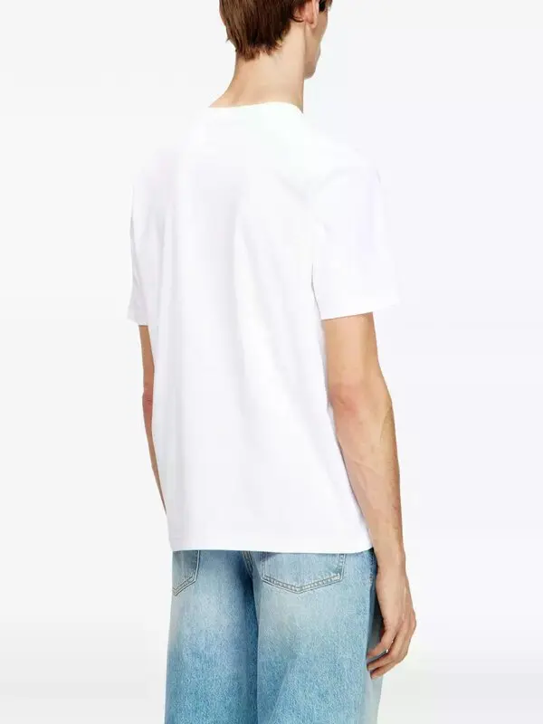 DIESEL® Regular Cotton T-shirt With Puff Print