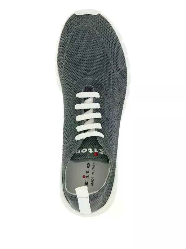 Kiton Logo-embroidered Sneakers - Grey