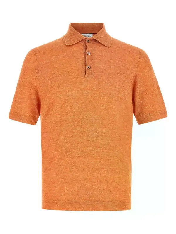 Brunello Cucinelli Short-sleeve Polo Shirt - Orange