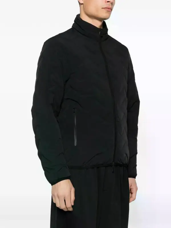 Emporio Armani Quilted Zip Jacket - Black