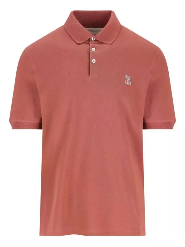 Brunello Cucinelli Logo Polo Shirt - Red