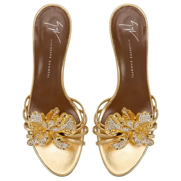 GIUSEPPE ZANOTTI Orchid Crystal Mule 50 - Gold