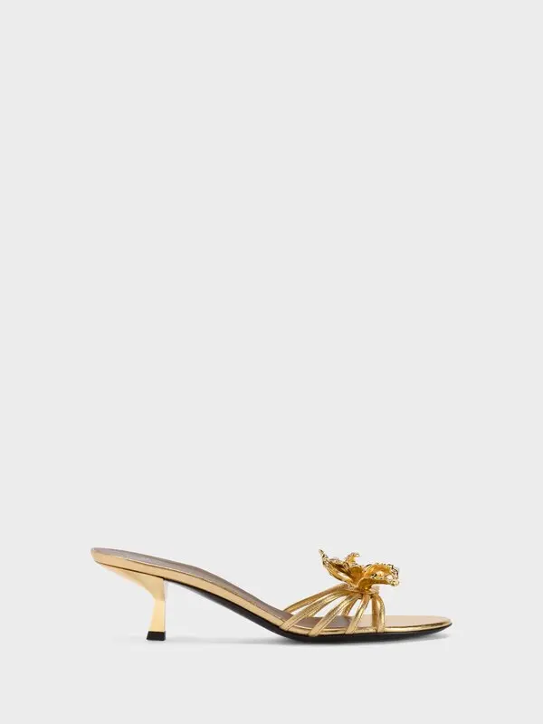 GIUSEPPE ZANOTTI Orchid Crystal Mule 50 - Gold