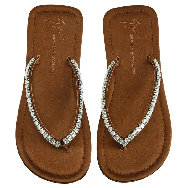 GIUSEPPE ZANOTTI Hatsumomo Thong Sandals - Brown