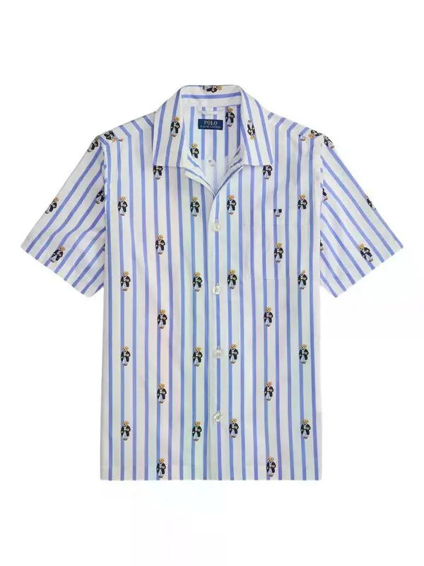 Polo Ralph Lauren Striped Pyjama Shirt - White