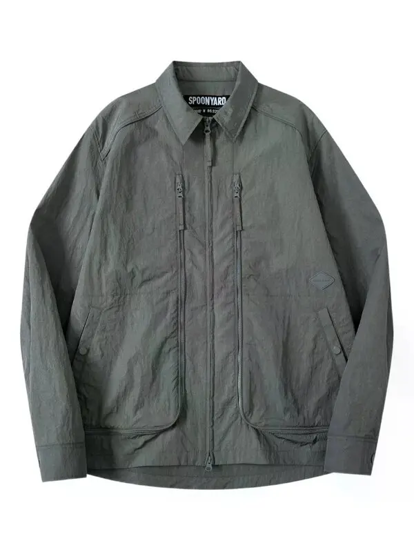 SPOONYARD Zipper Pockets Shirt Jacket - Green