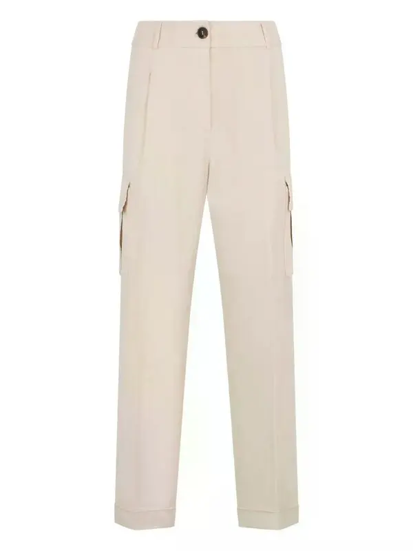 Peserico Button-fastening Trousers With Multiple Pockets