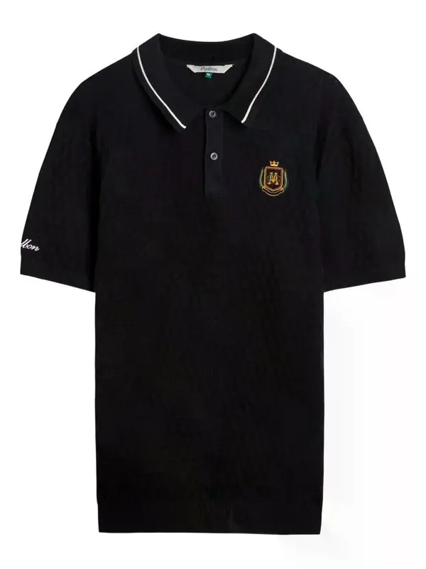 MALBON Cotton Polo T-shirt - Black