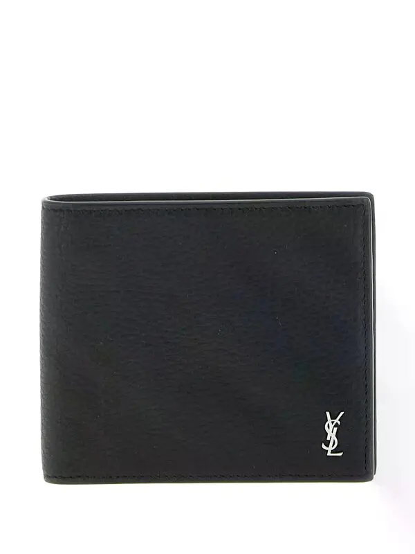 Saint Laurent Cassandre Wallet - Black