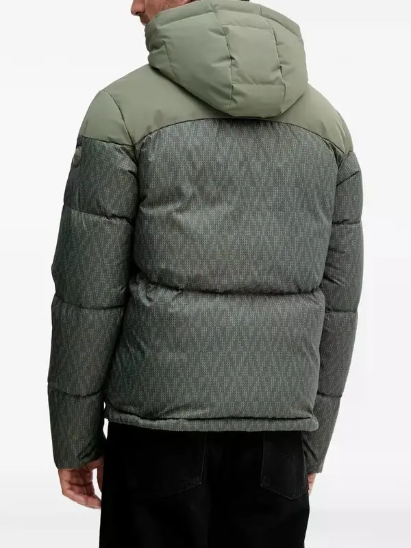 COLMAR Hooded Patterned Jacket - Green