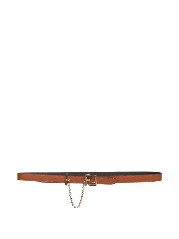Fendi Ff Buckle Reversible Belt - Brown