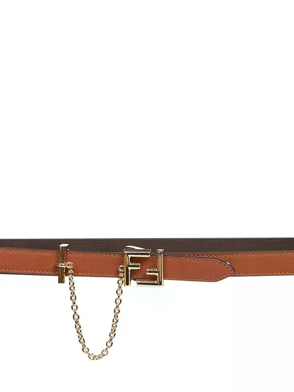 Fendi Ff Buckle Reversible Belt - Brown