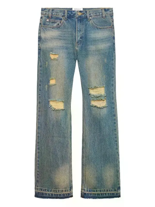 MIDNIGHT RODEO Distressed Straight Leg Jeans