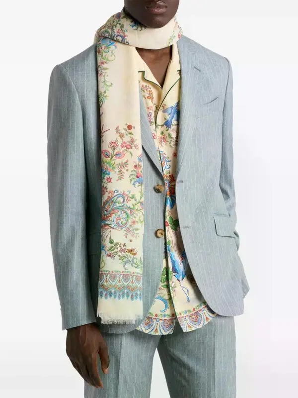 Etro Floral-print Scarf - Neutrals