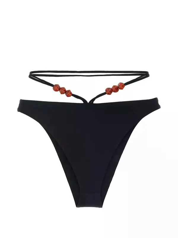 Magda Butrym Bead-detail Bikini Bottom - Black