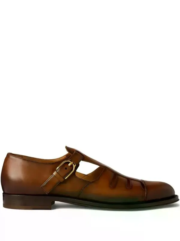 Ralph Lauren Purple Label Buckle Leather Loafers