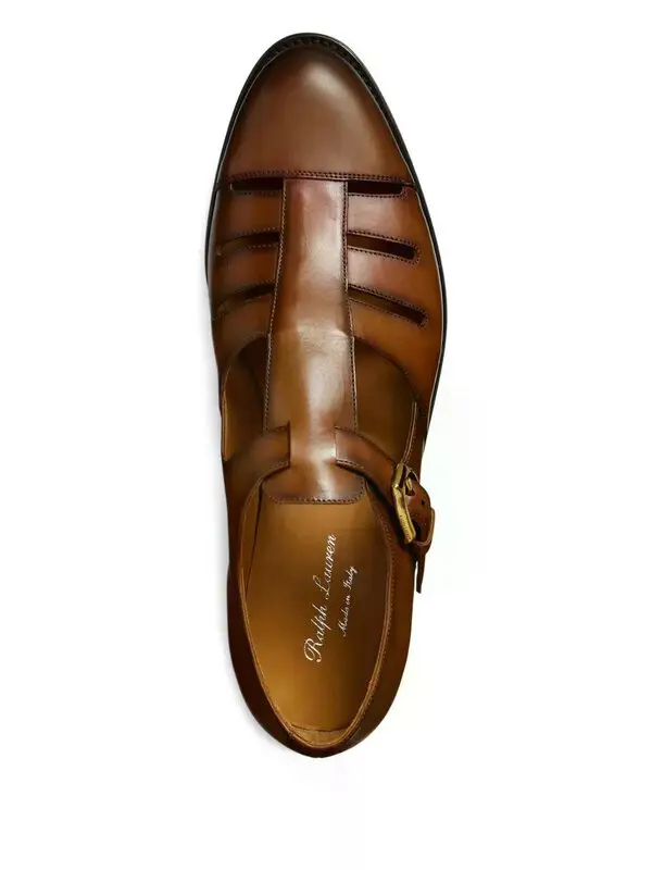 Ralph Lauren Purple Label Buckle Leather Loafers