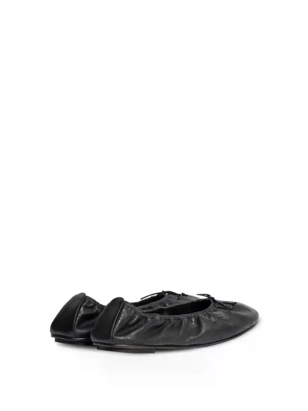 Alberta Ferretti Bow-detail Ballet Flats - Black