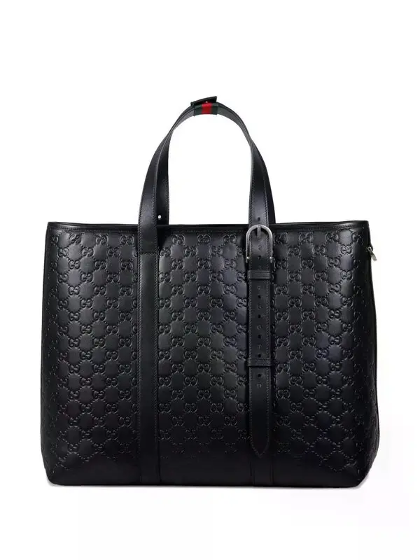 Gucci Embossed Buckle Tote