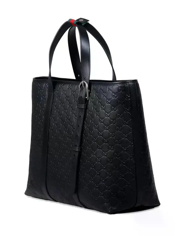 Gucci Embossed Buckle Tote