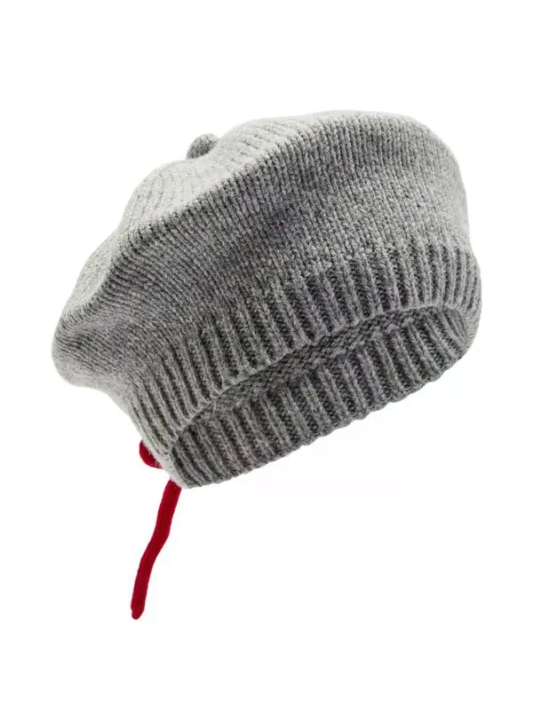 DAMSON MADDER Bobble Tie Beret - Grey