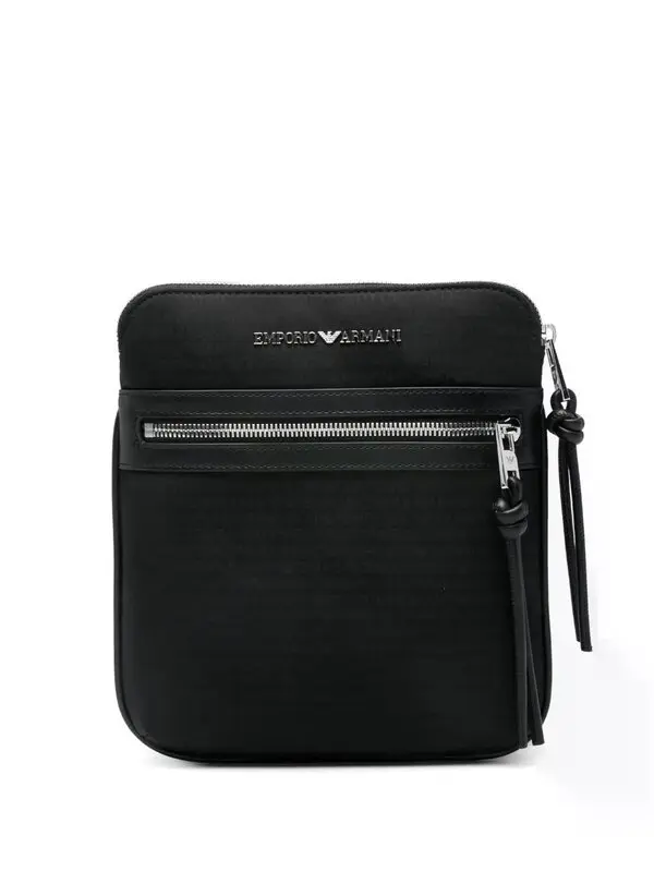 Emporio Armani Logo-lettering Messenger Bag - Black